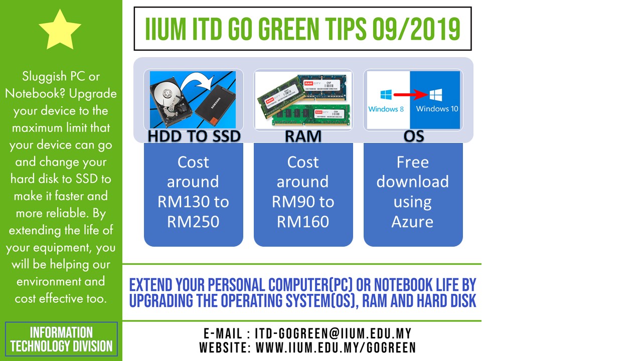 ITD Go Green Tips : 09/2019﻿ – ITD ICT Services Help Desk